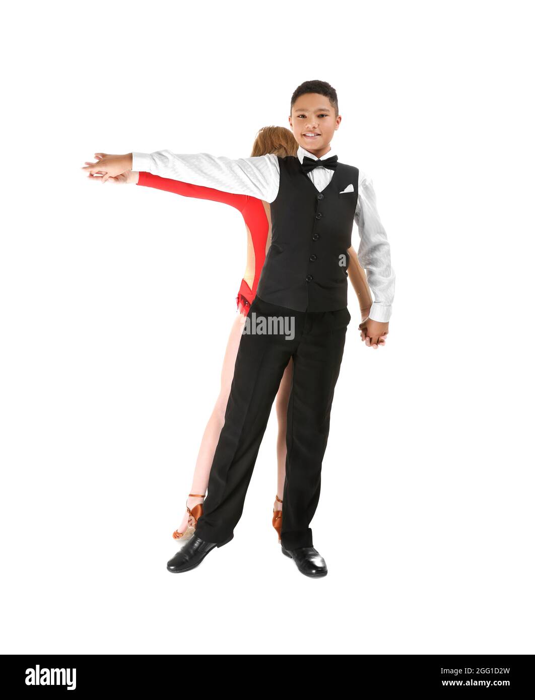 Cute dancing children on white background Stock Photo - Alamy