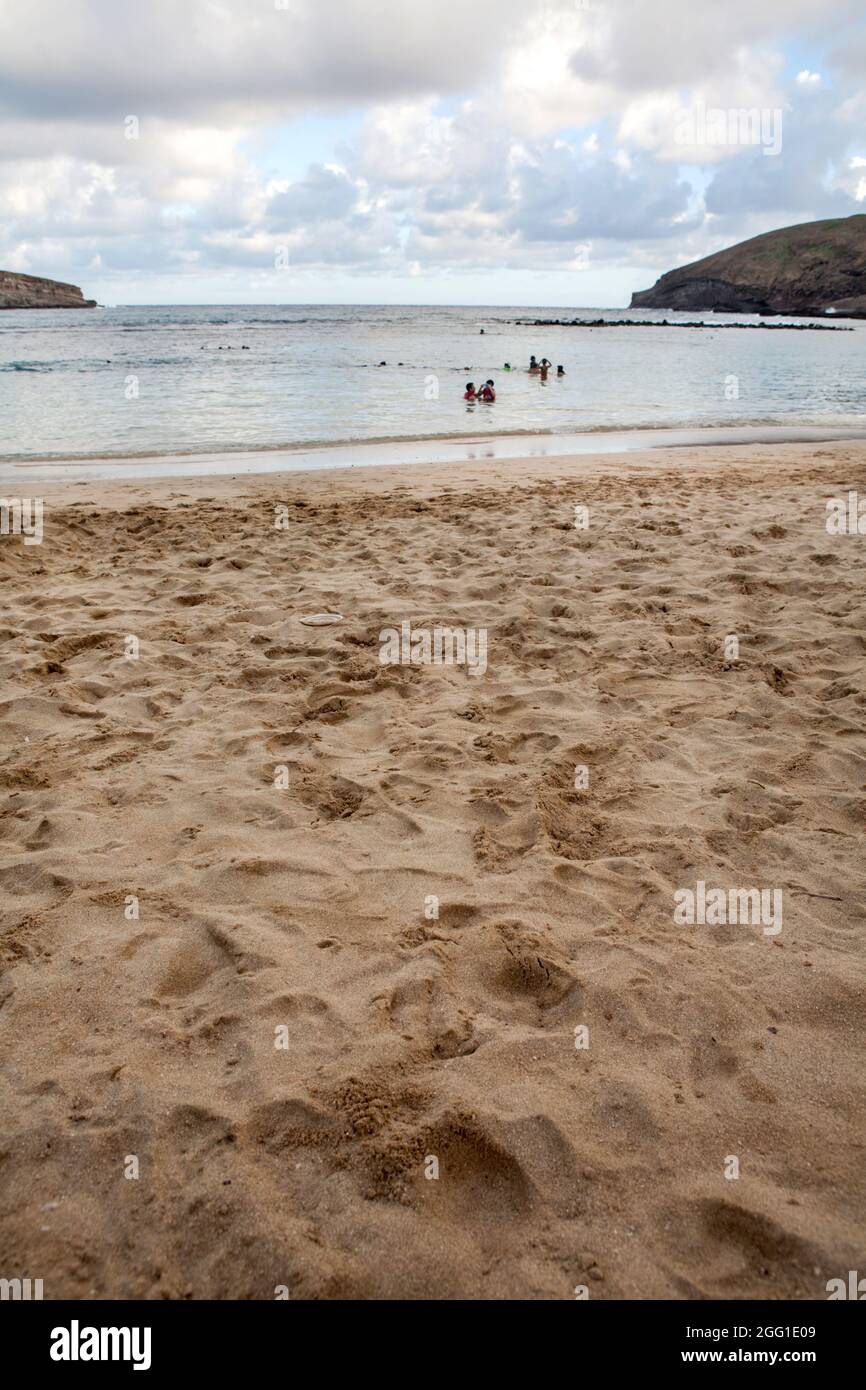 Hanauma Bay, a marine embayment, located along the southeast coast of ...