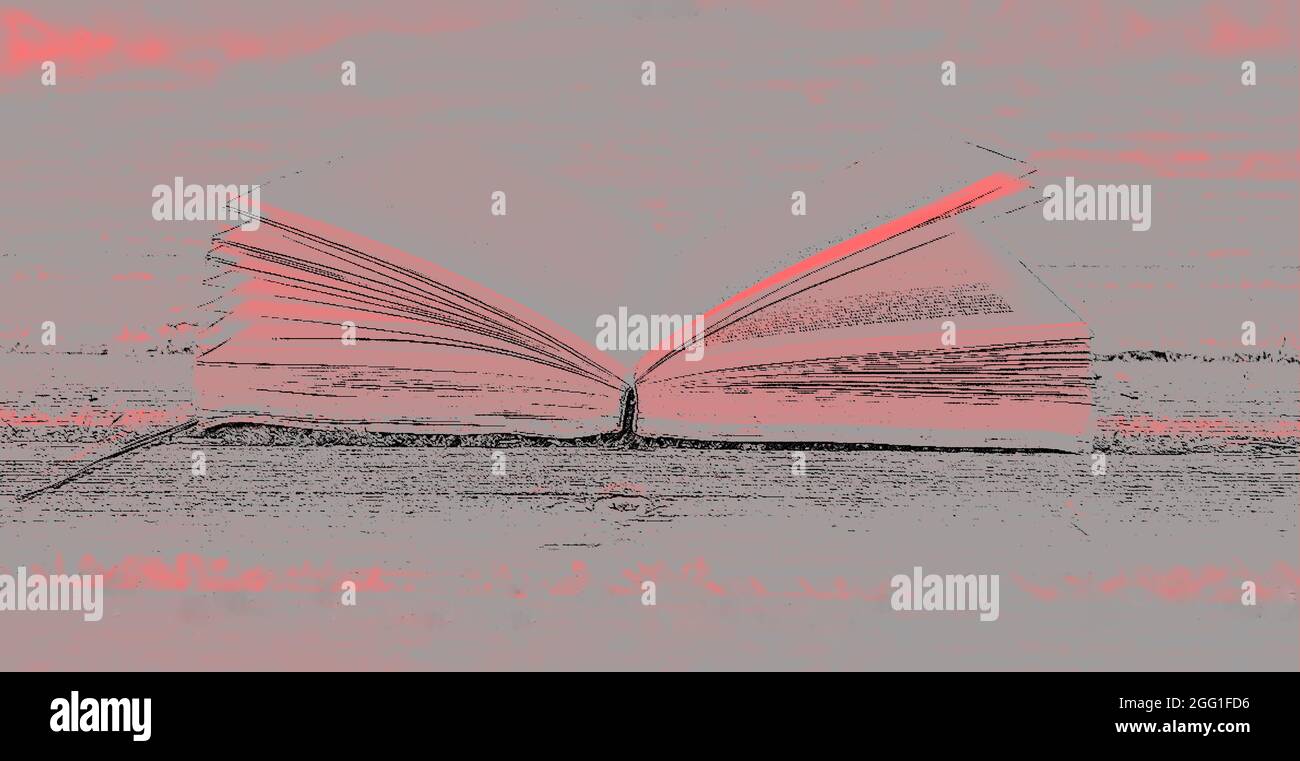 an open book Stock Photo - Alamy