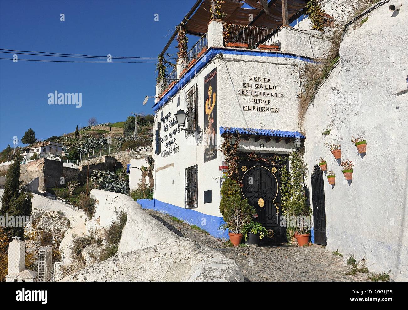 Flamenco caves in the gypsy quarter of Sacromonte, Granada, Andalusia ...