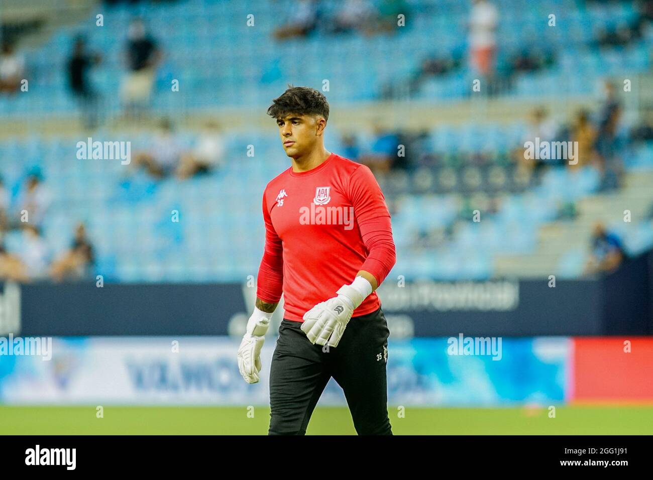 Goalkeeper Jesus Ruiz seen during the La Liga Smartbank 2021/2022 match ...