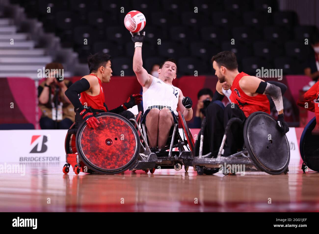 Tokyo, Japan. 25th Aug, 2021. Jamie Stead (GBR) WheelChair Rugby : Pool ...