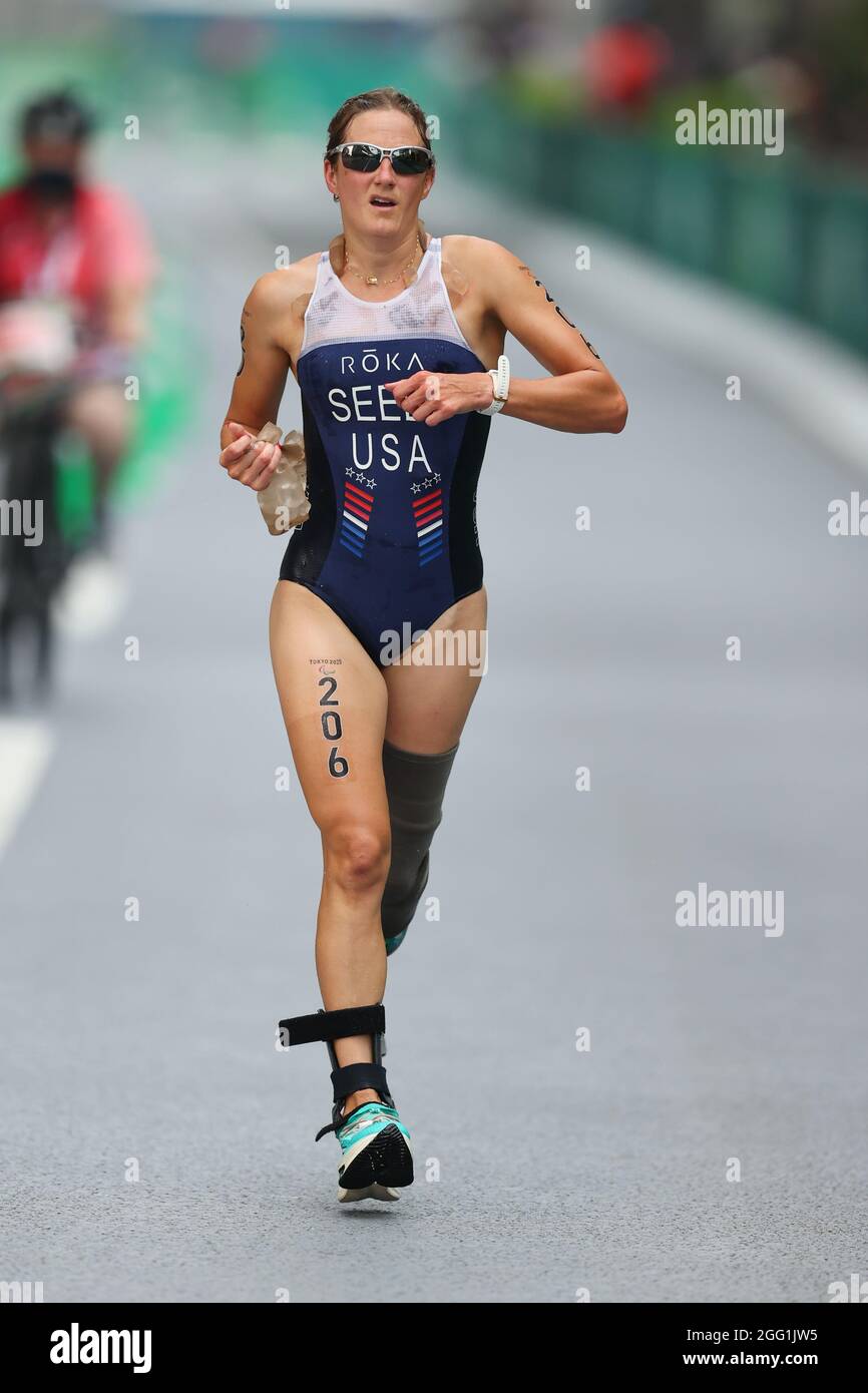 Tokyo, Japan. 28th Aug, 2021. Allysa Seely (USA) Triathlon : Women's ...