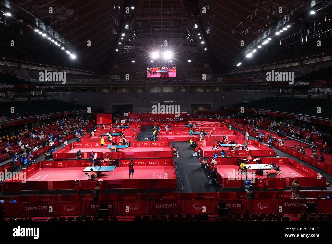 Tokyo, Japan. 25th Aug, 2021. General view Table Tennis : Men's Singles ...