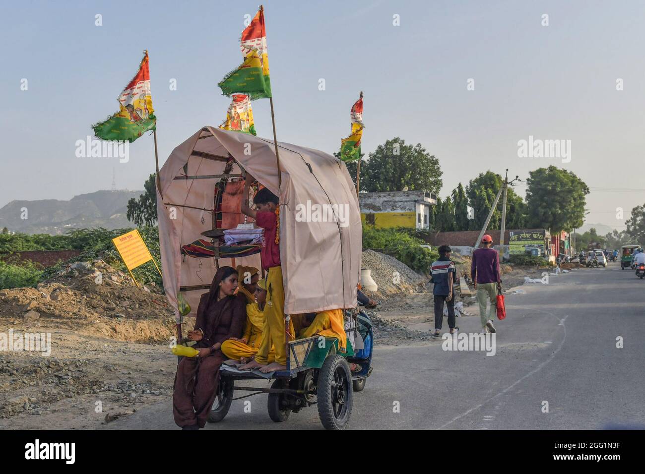 Ramdevra pilgrims in Ajmer going to Ramdevra fair which is attended by ...