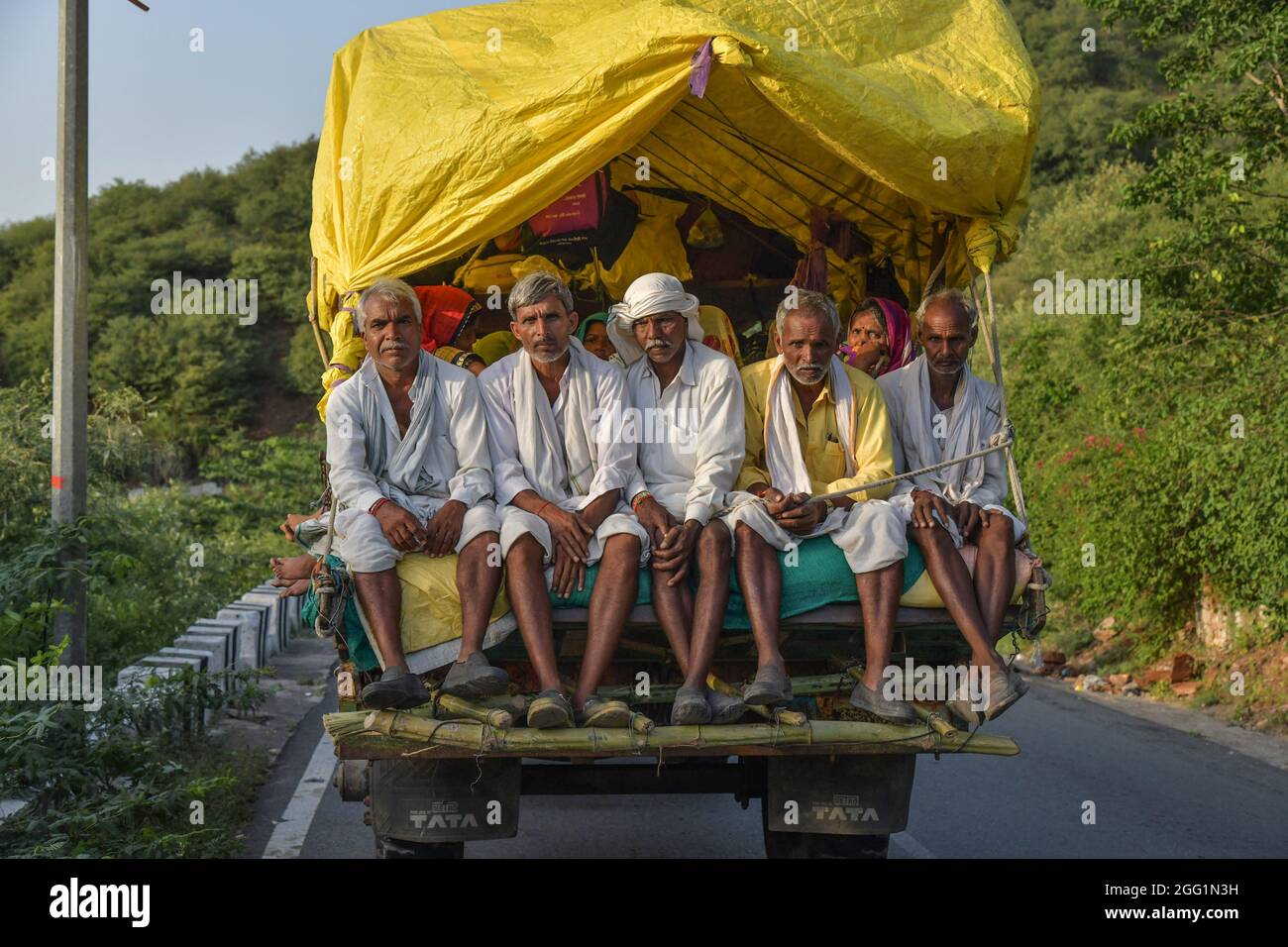 Ramdevra pilgrims in Ajmer going to Ramdevra fair which is attended by ...