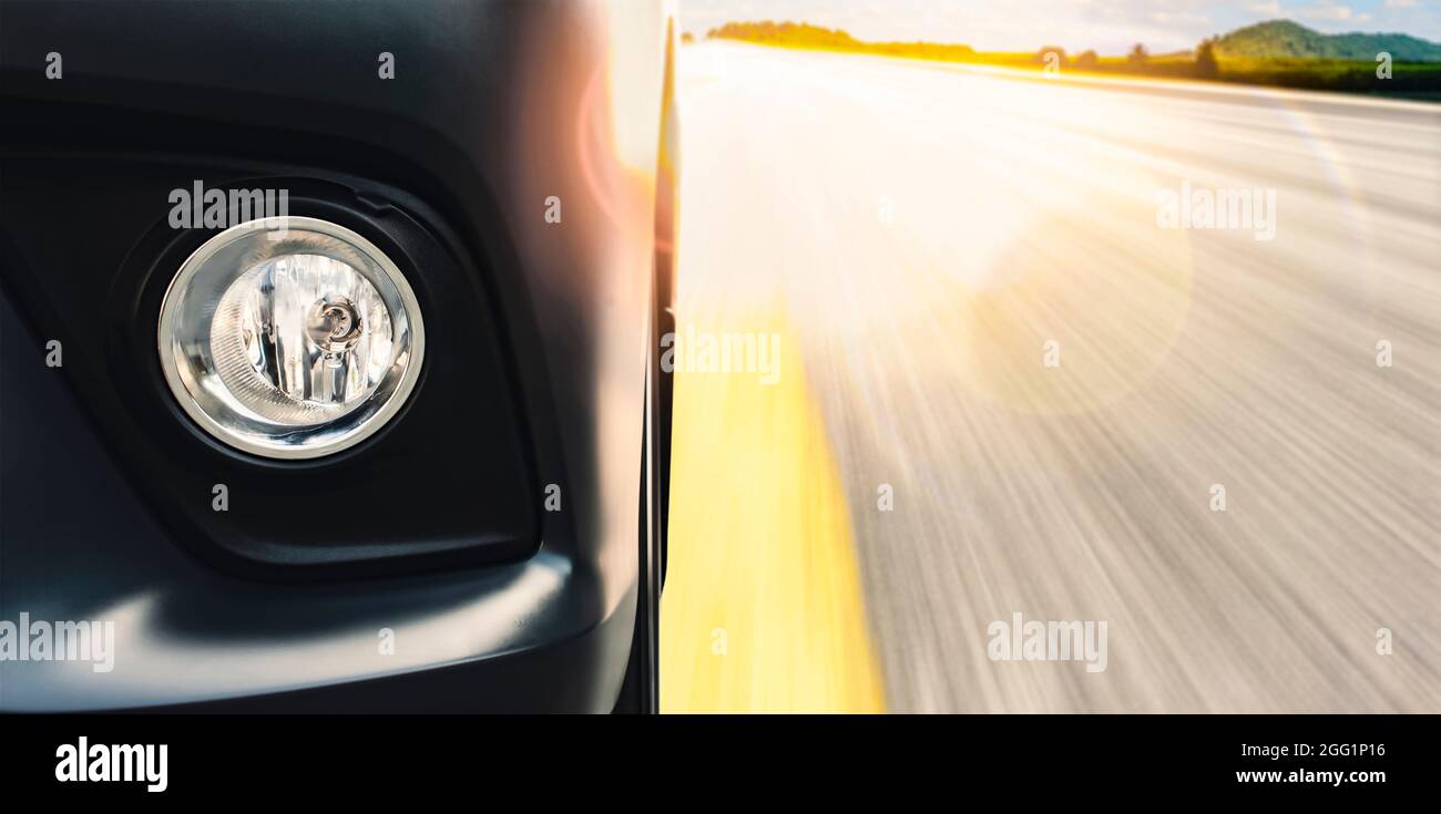 Car running on highway hi-res stock photography and images - Alamy