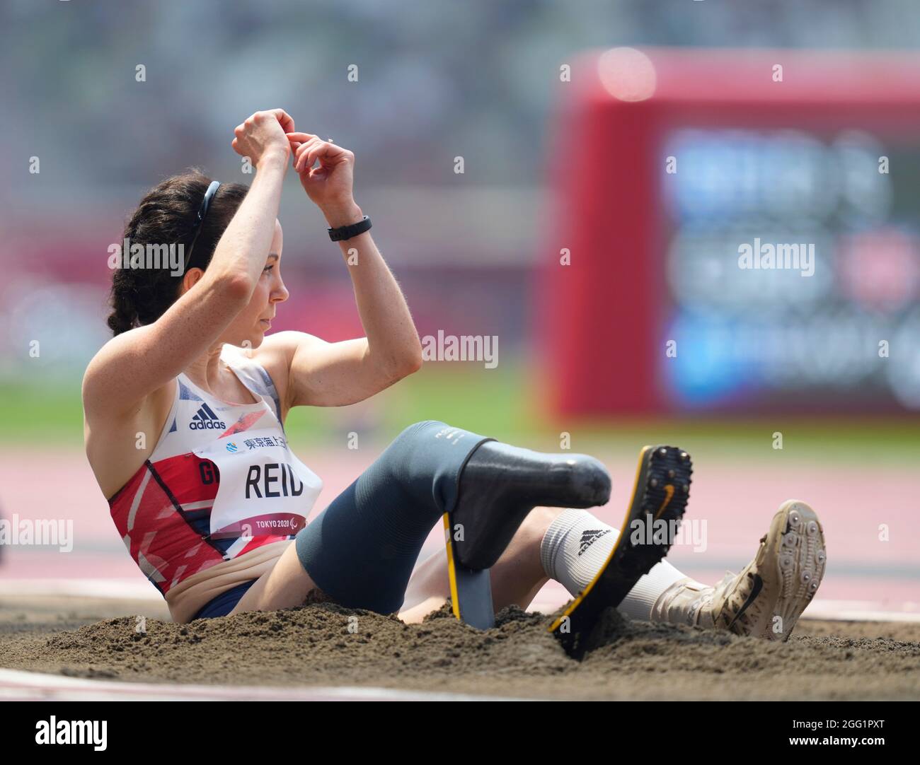 August 28, 2021: Stef Reid from Great Britain at long jump during ...