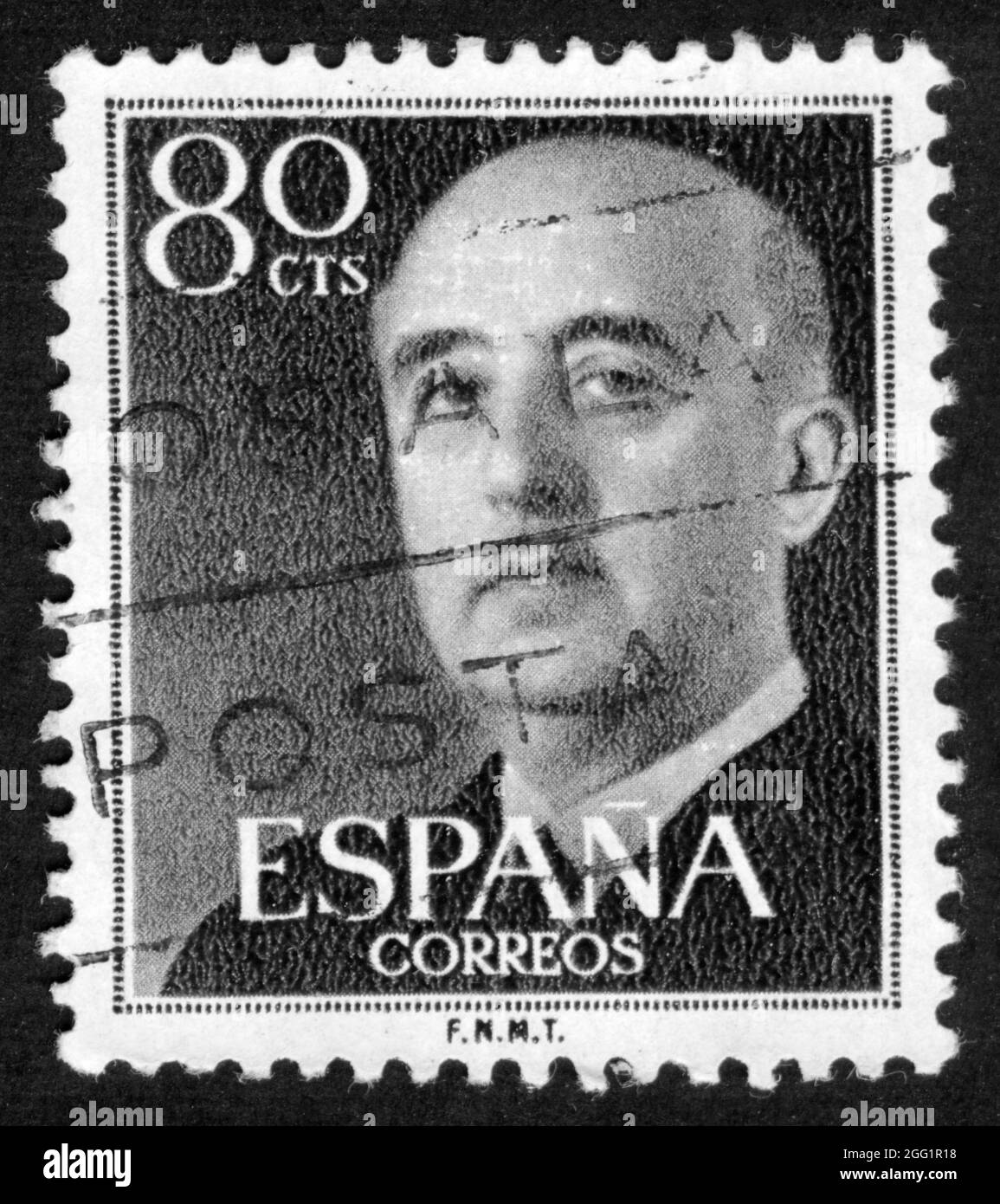 Spain postage stamp Black and White Stock Photos & Images - Alamy