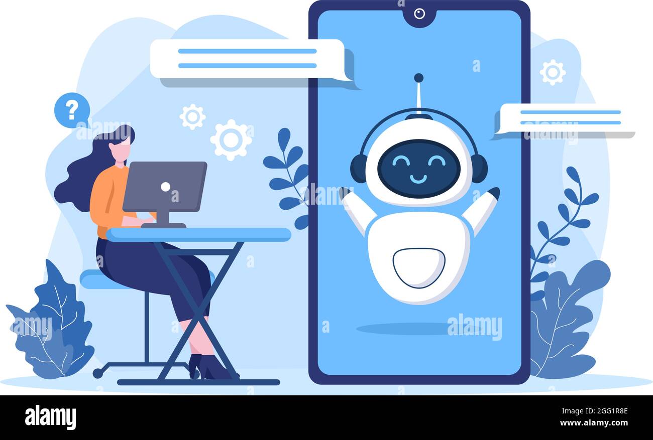 Chatbot background Stock Vector Images - Alamy
