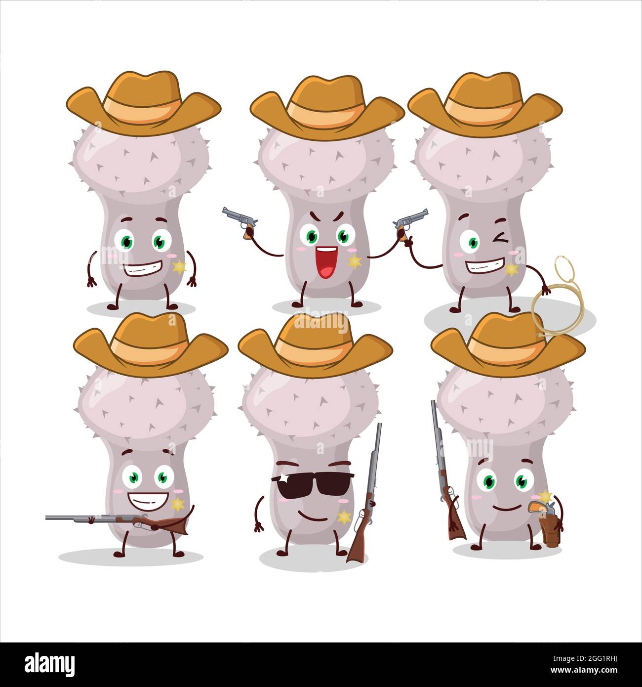 Cool cowboy puffball cartoon character with a cute hat Stock Vector ...