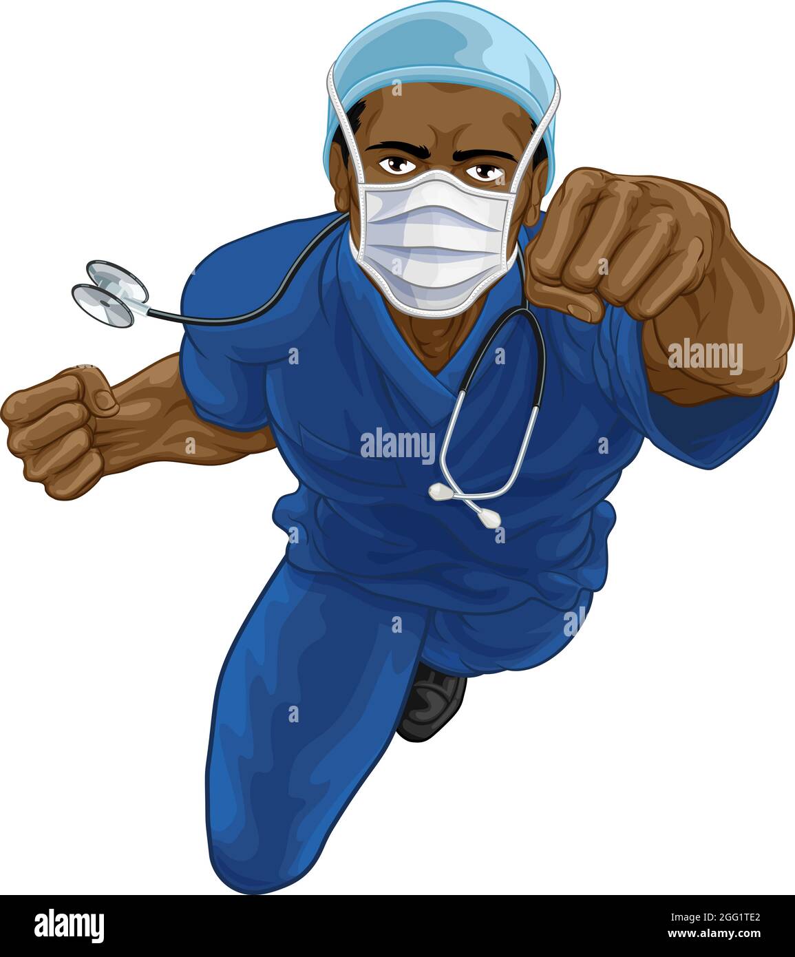 Doctor or Nurse Superhero Medical Concept Stock Vector Image & Art - Alamy