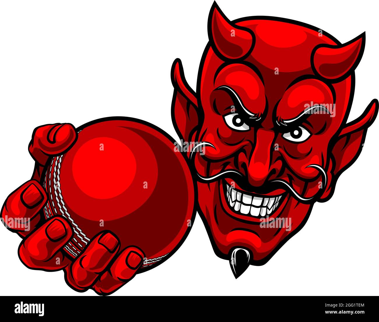 Devil Satan Cricket Sports Mascot Cartoon Stock Vector Image & Art - Alamy