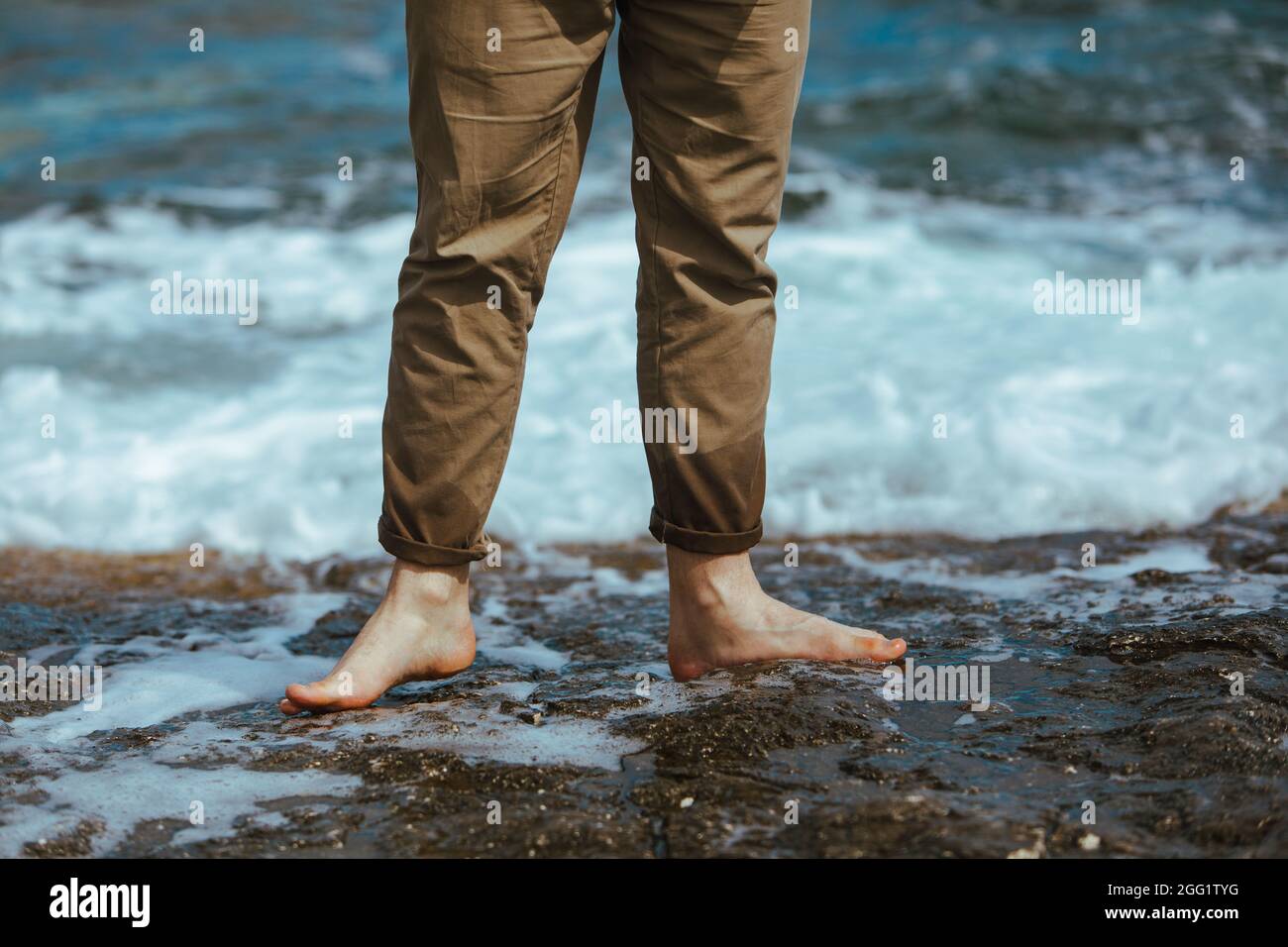 Male Legs Pants Behind