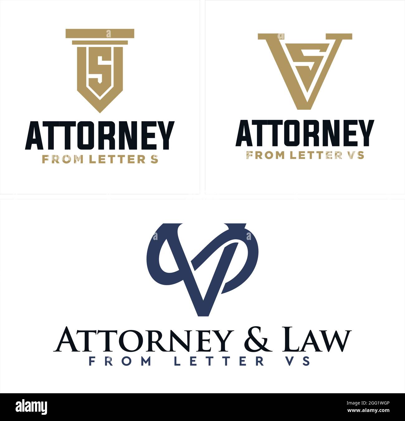 Attorney law with law pillar and letter initial icon logo Stock Vector ...