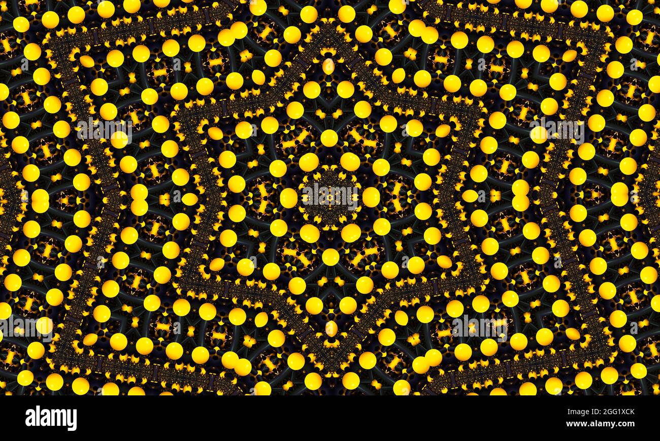 Yellow Round dot figure. Seamless pattern with circles. Abstract blue ...