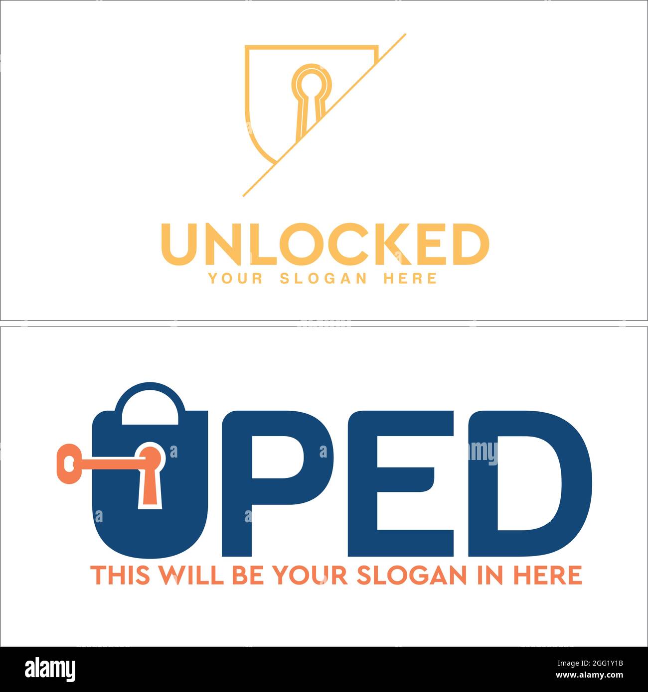 Padlock key symbol initial logo design Stock Vector Image & Art - Alamy