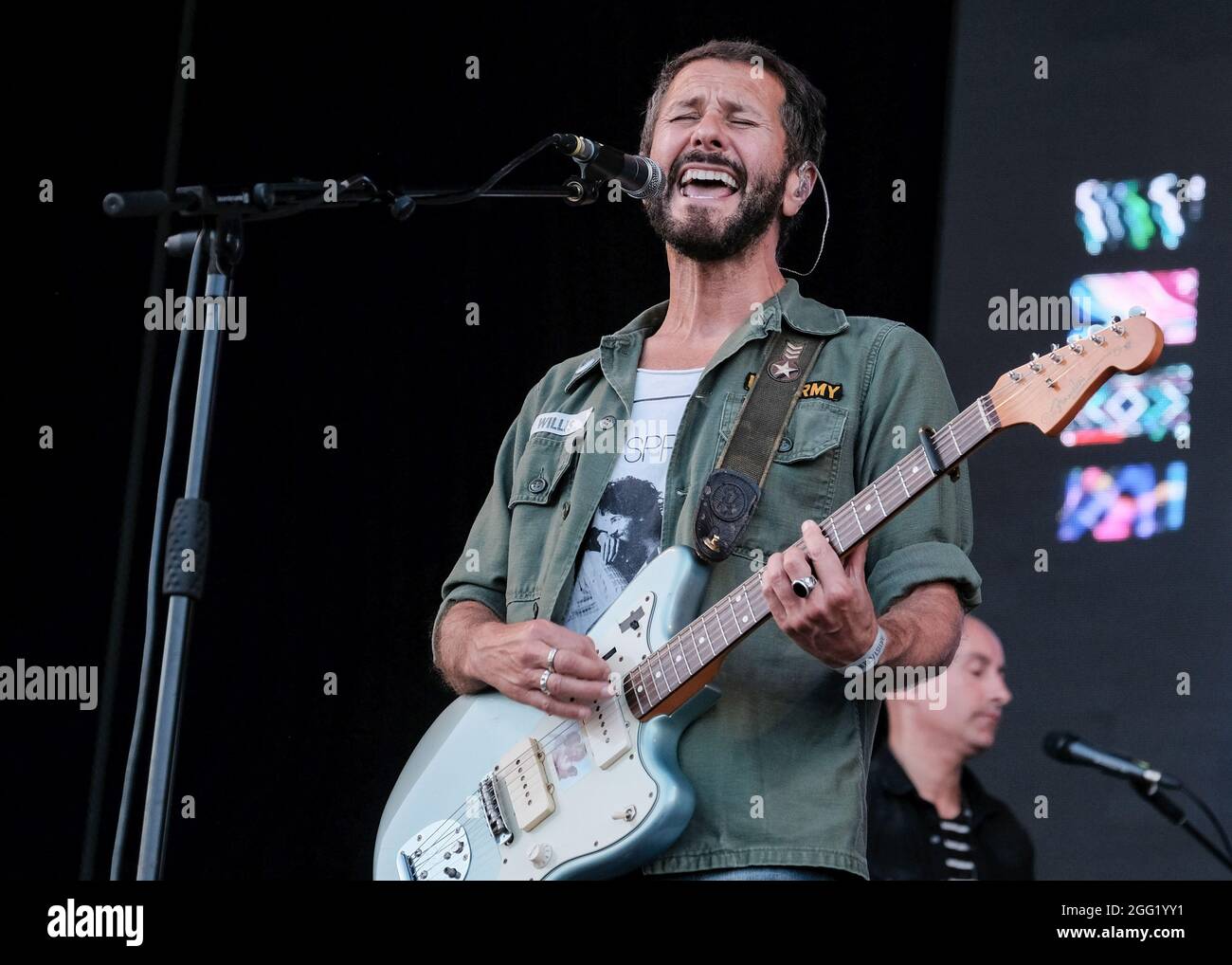 Grant Nicholas, lead vocalist and guitarist with Welsh Indie rock band ...