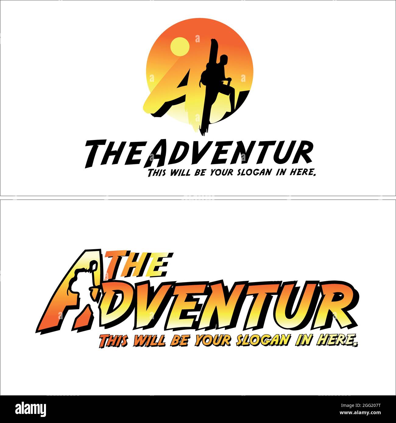 The adventure recreation hiking journey logo design Stock Vector Image ...