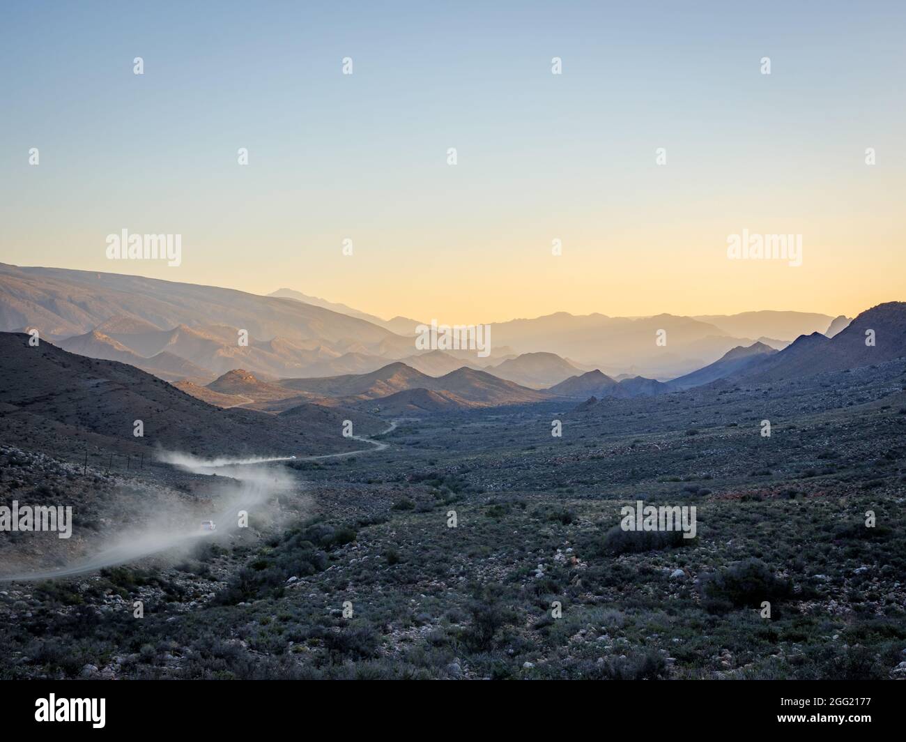 Scenic view of the remote foothills of the Swartberg Mountains near ...