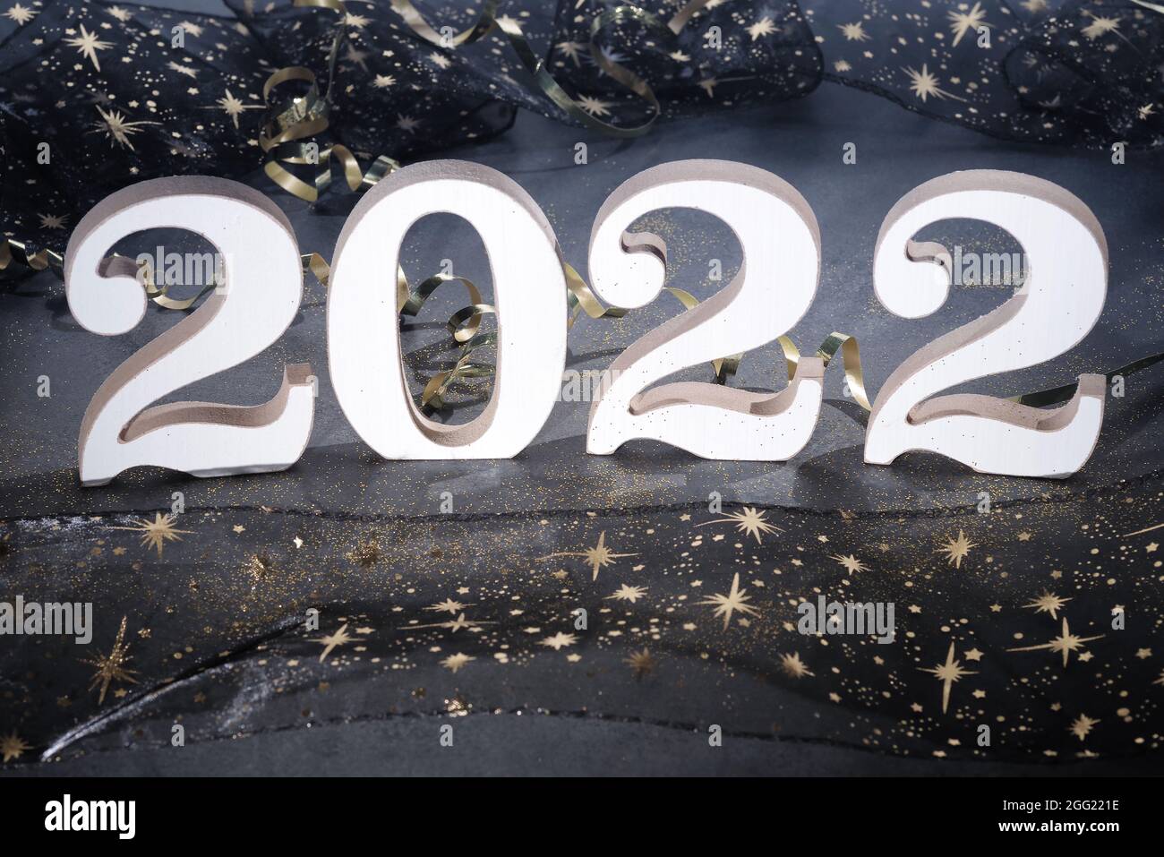 Happy New Year. Symbol from number 2022 on abstract background Stock ...