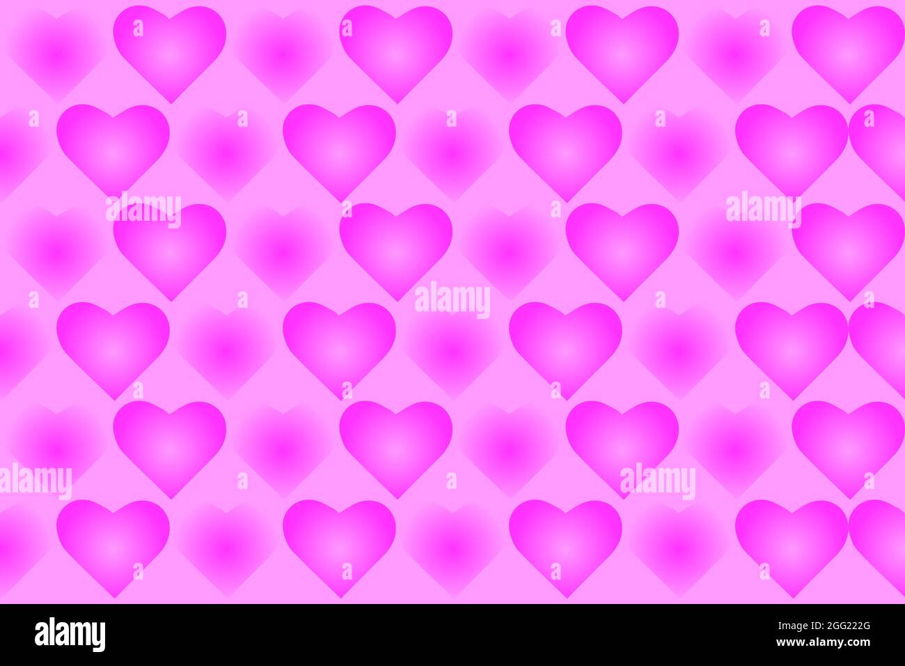Illustration of a pink hearts pattern Stock Photo - Alamy