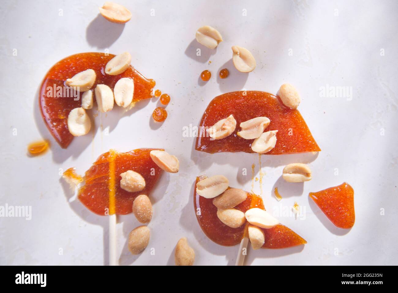 Crunchy sweet made of sugar and dried fruit Stock Photo - Alamy