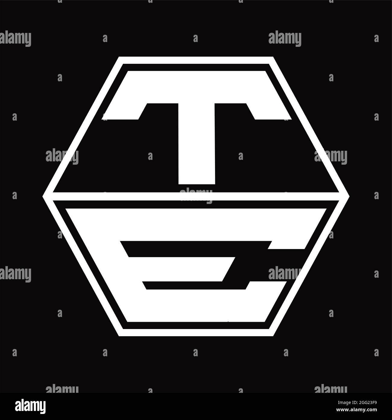 Te minimal logo design hi-res stock photography and images - Alamy