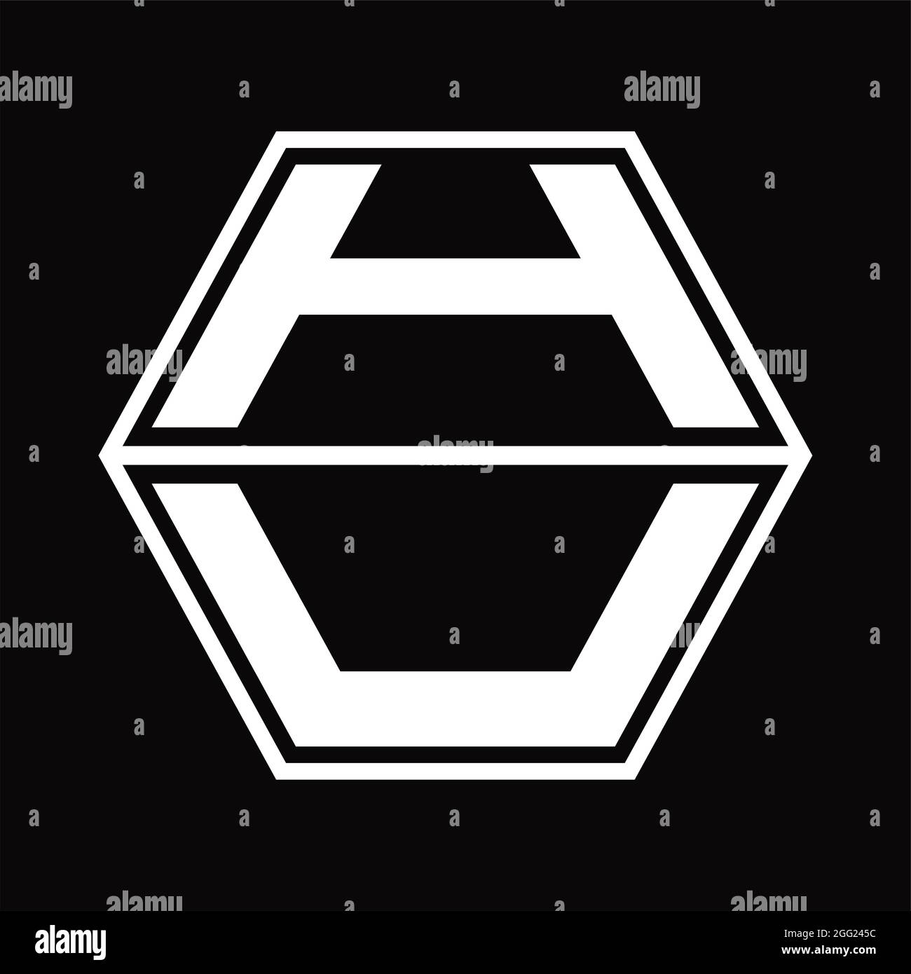 Hu minimal logo design hi-res stock photography and images - Alamy