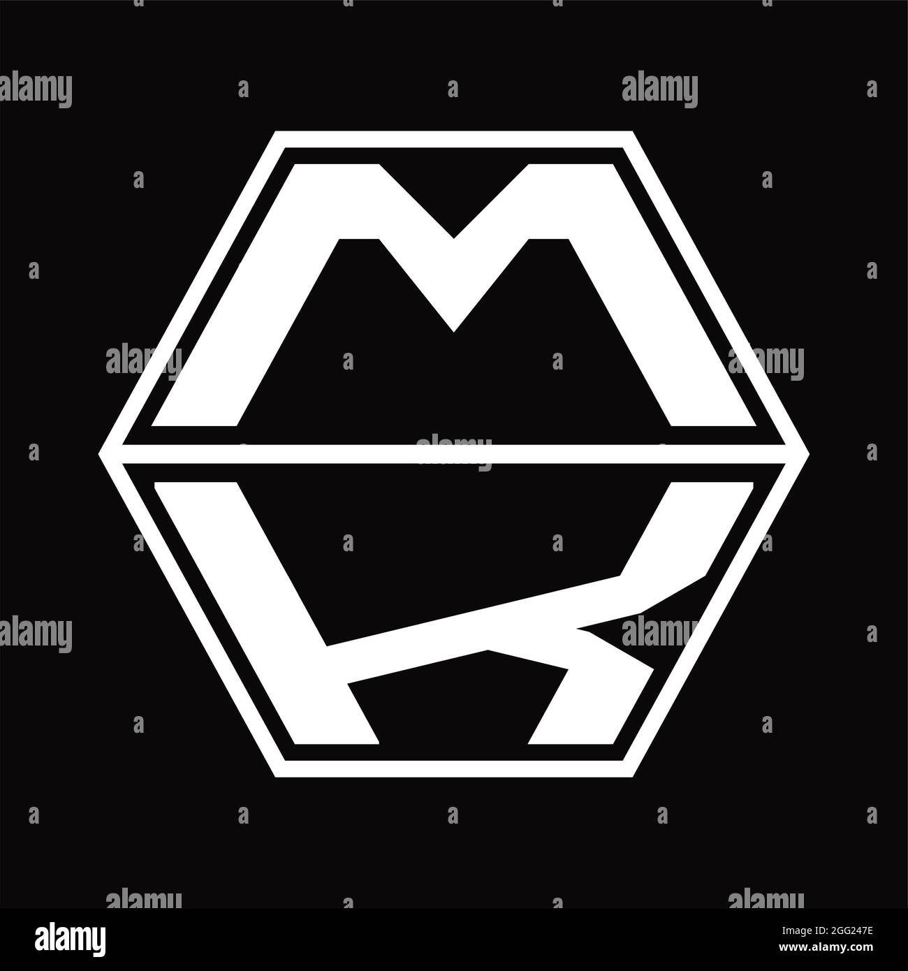 Mk minimal logo design Stock Vector Images - Alamy