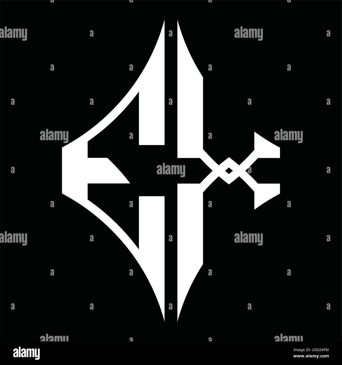 EX Logo monogram with diamond shape on blackground design template ...