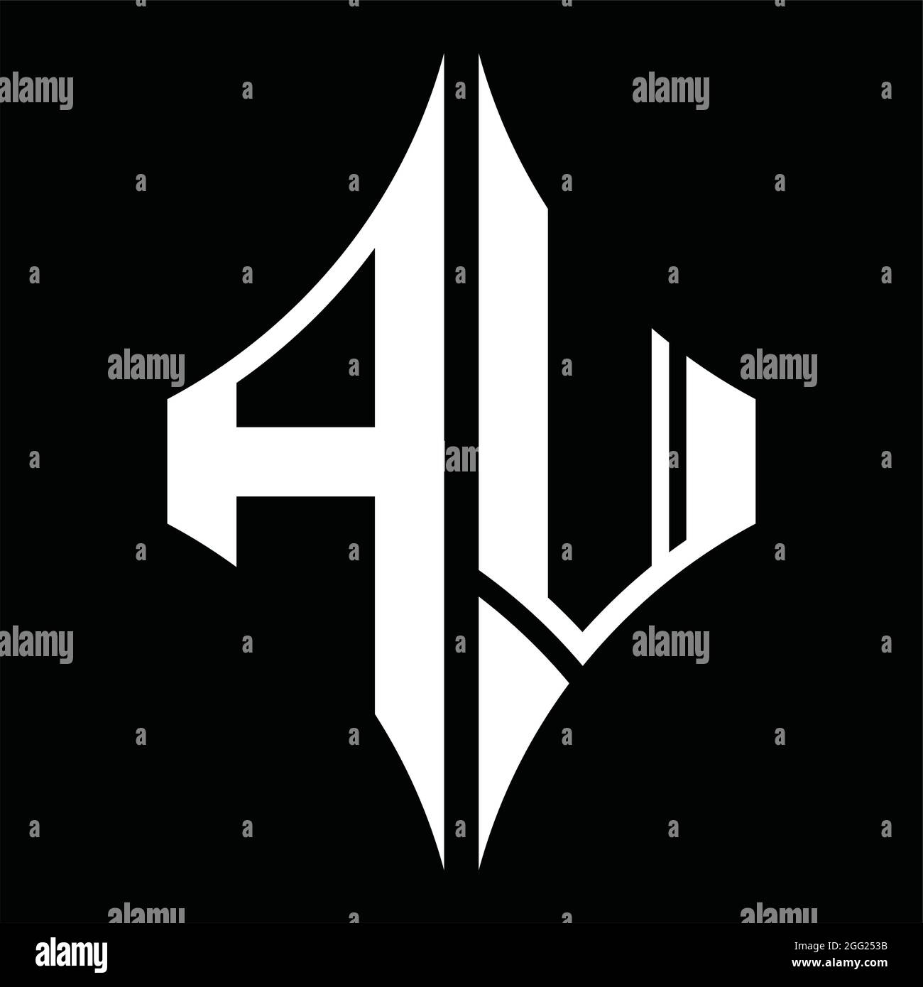 AV Logo monogram with horn shape design template Stock Vector Image ...