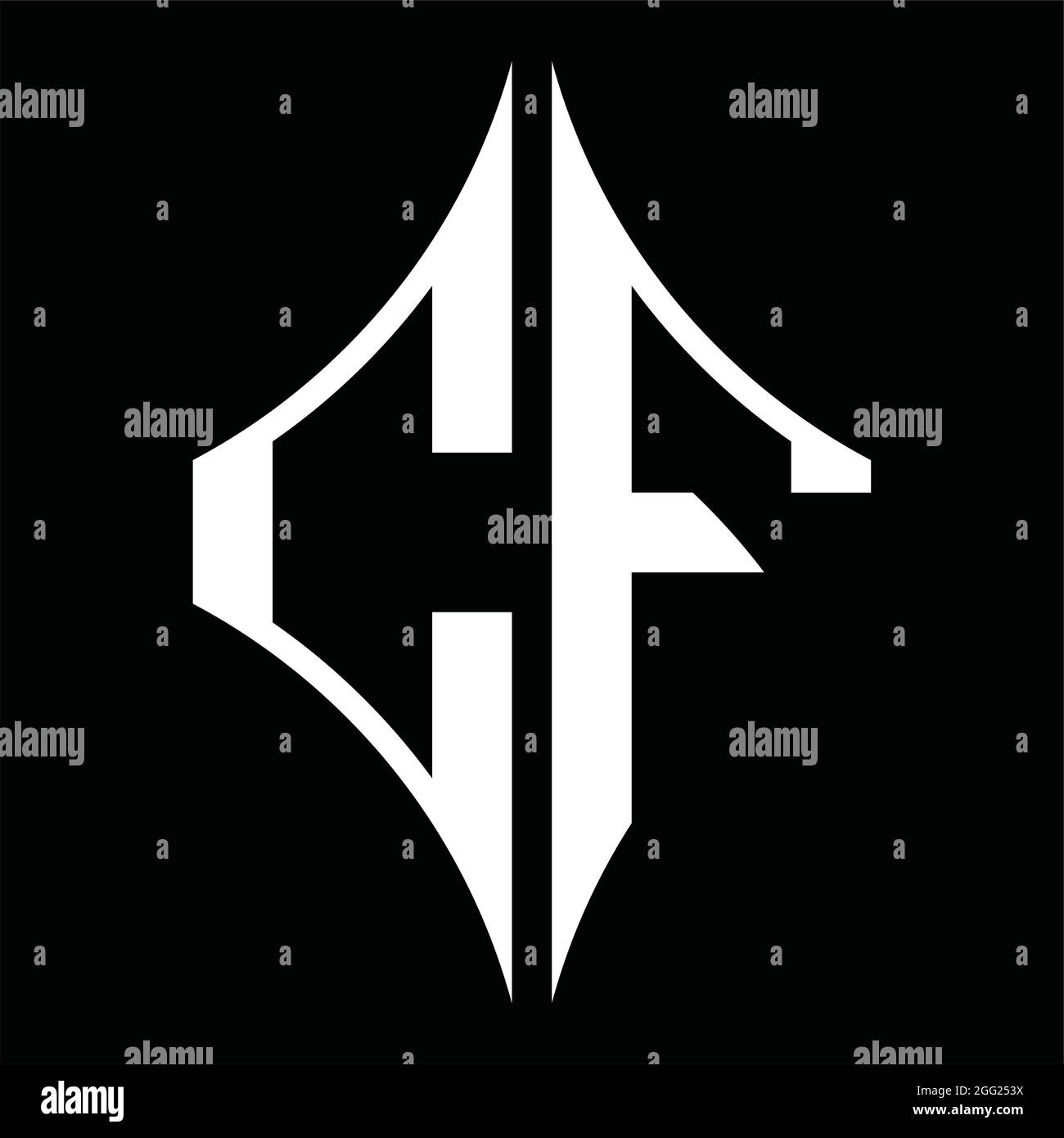 Cf monogram Stock Vector Images - Alamy