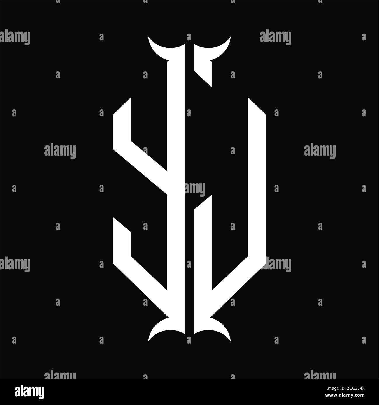 YJ Logo monogram with horn shape design template Stock Vector Image & Art - Alamy