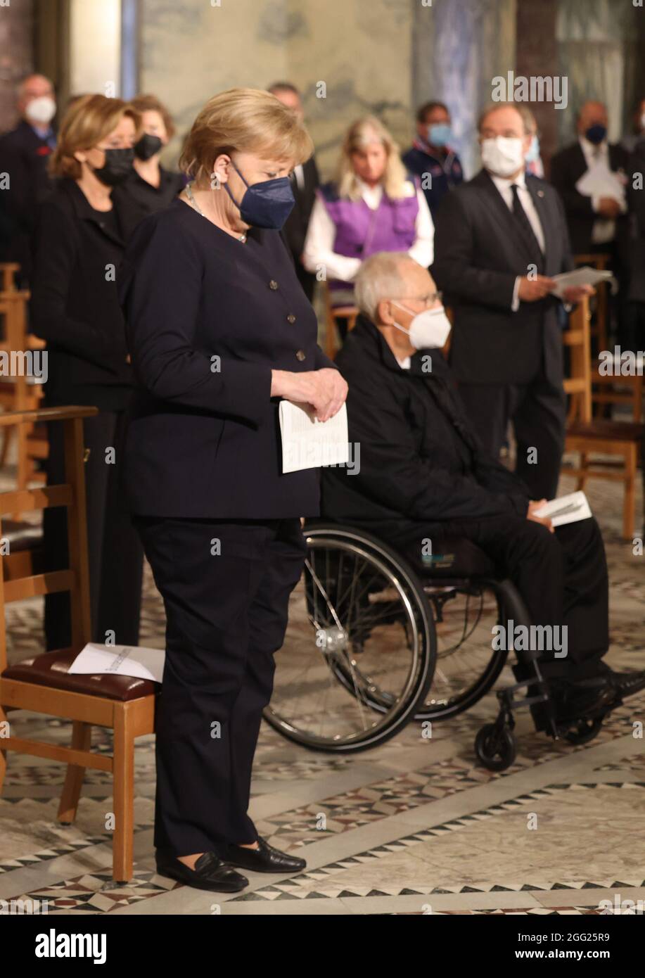 Aachen, Germany. 28th Aug, 2021. German Chancellor Angela Merkel (CDU ...