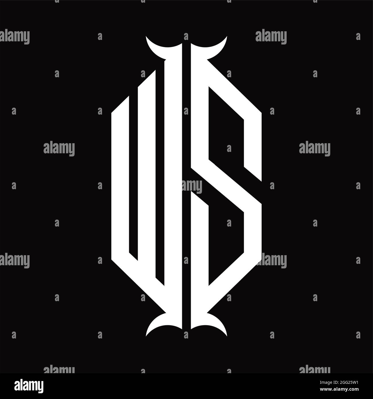 S w monogram Stock Vector Images - Alamy