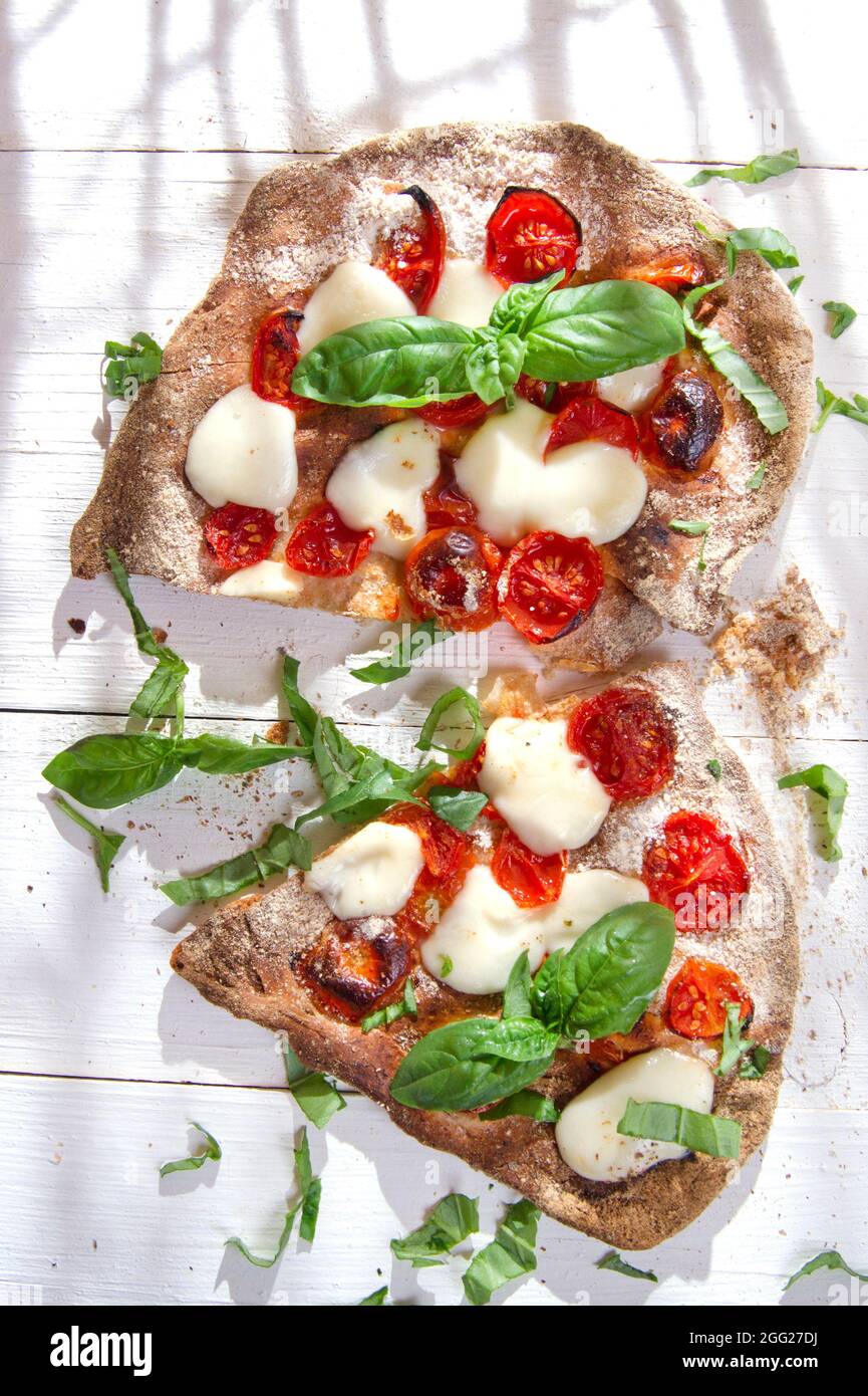 Margherita pizza with whole wheat flour for glucose Stock Photo - Alamy