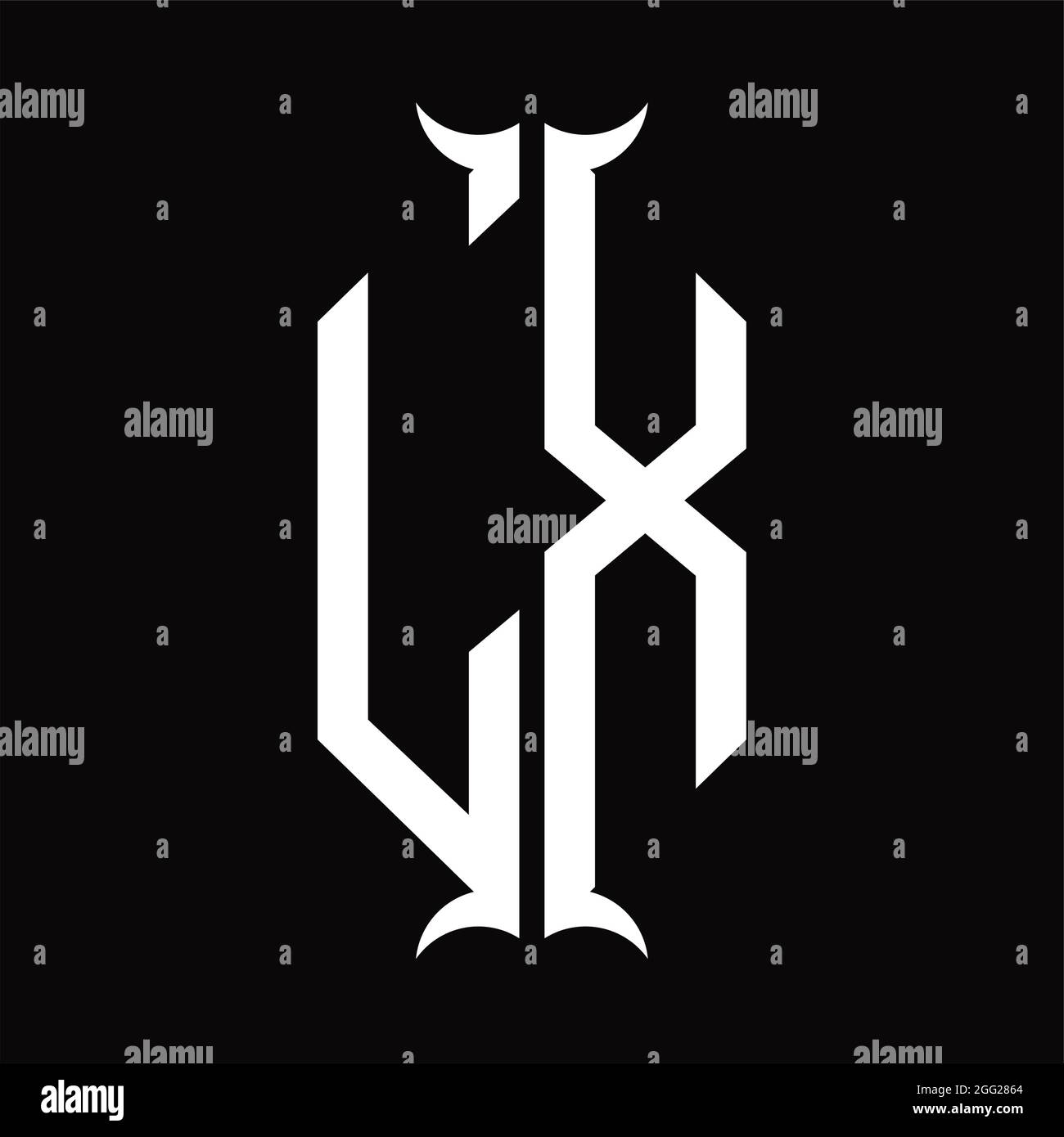 Lx monogram Stock Vector Images - Alamy