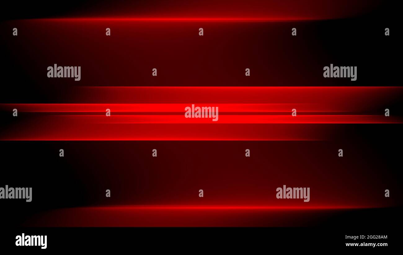Abstract background 4k red light dark black neon waves and lines Stock ...