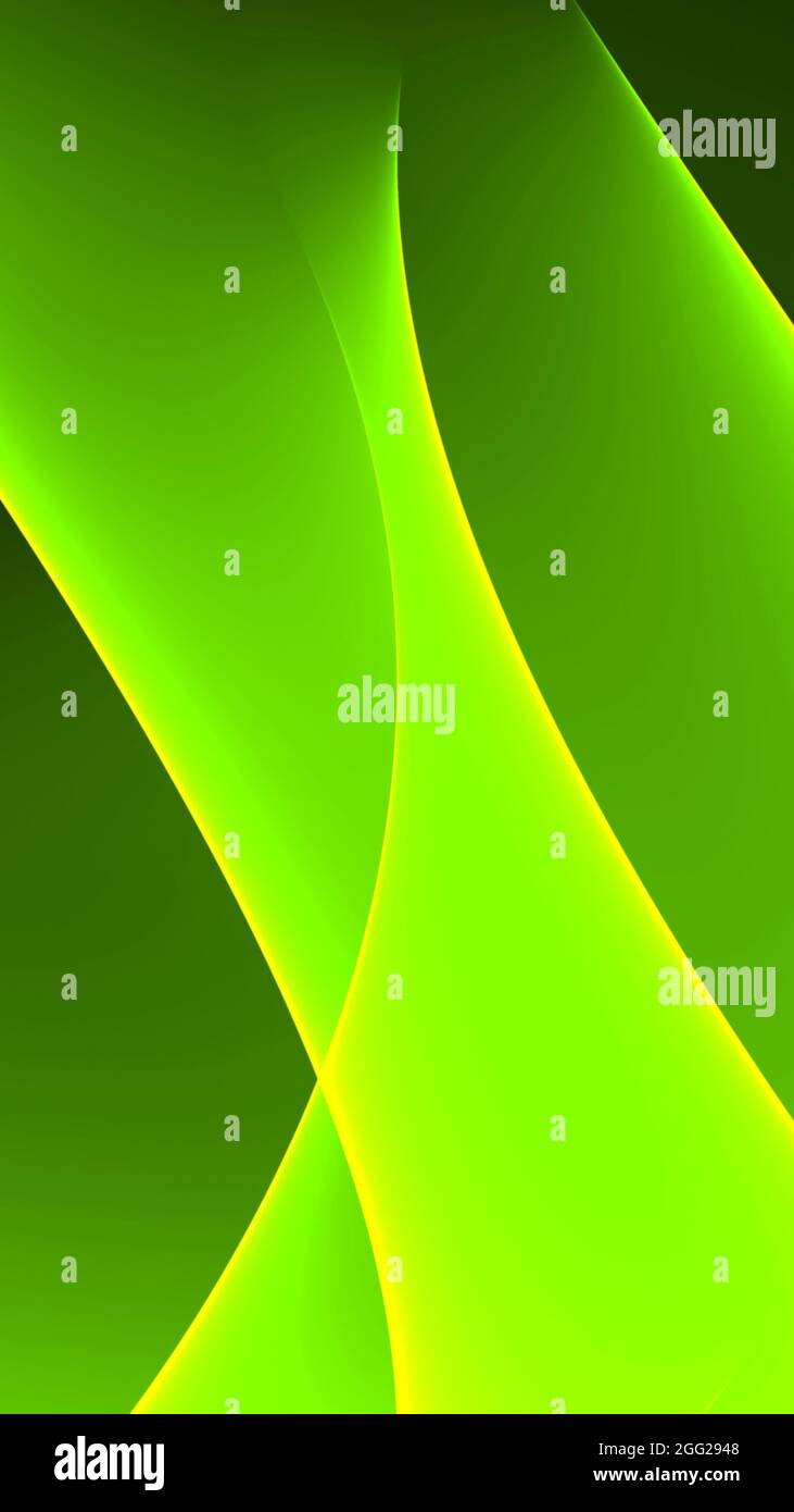 Abstract background 4k green light dark black waves and lines Stock ...