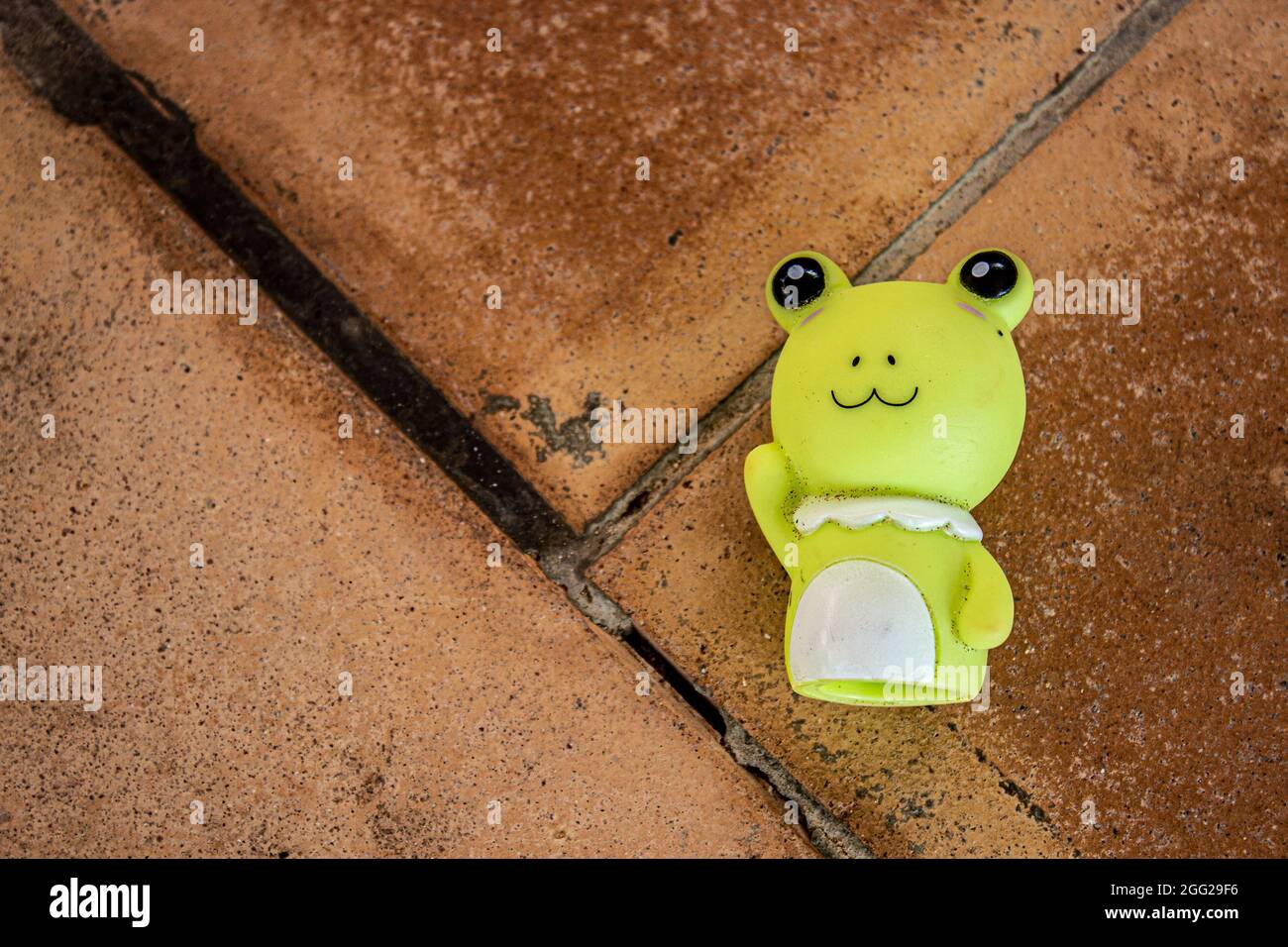 Green plastic frog toy hi-res stock photography and images - Alamy