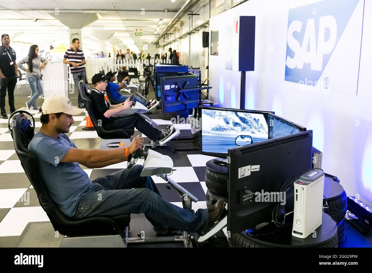 JOHANNESBURG, SOUTH AFRICA - Aug 10, 2021: Young people playing car ...