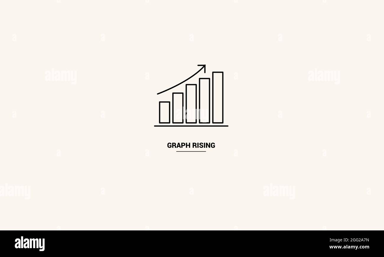 Graph Rising vector logo design Stock Vector Image & Art - Alamy