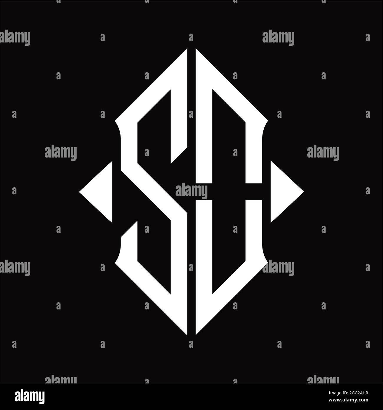SO Logo monogram with shield shape isolated black background design ...