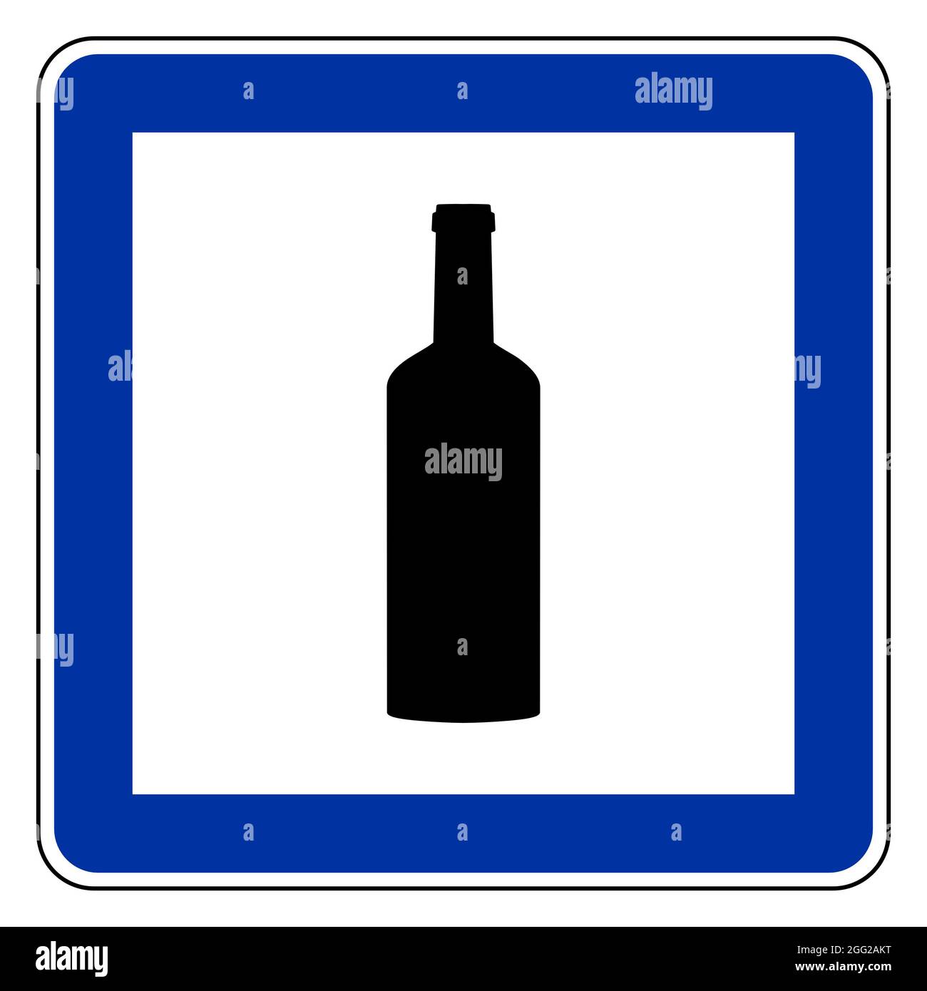 Bottle and road sign Stock Photo - Alamy