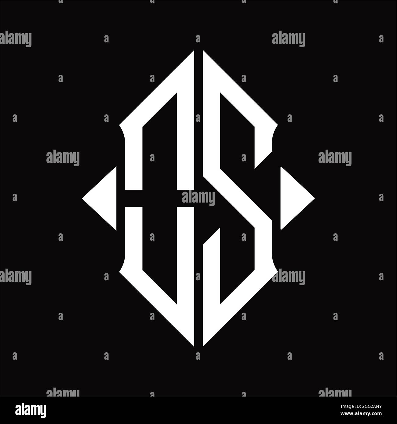 OS Logo monogram with shield shape isolated black background design ...