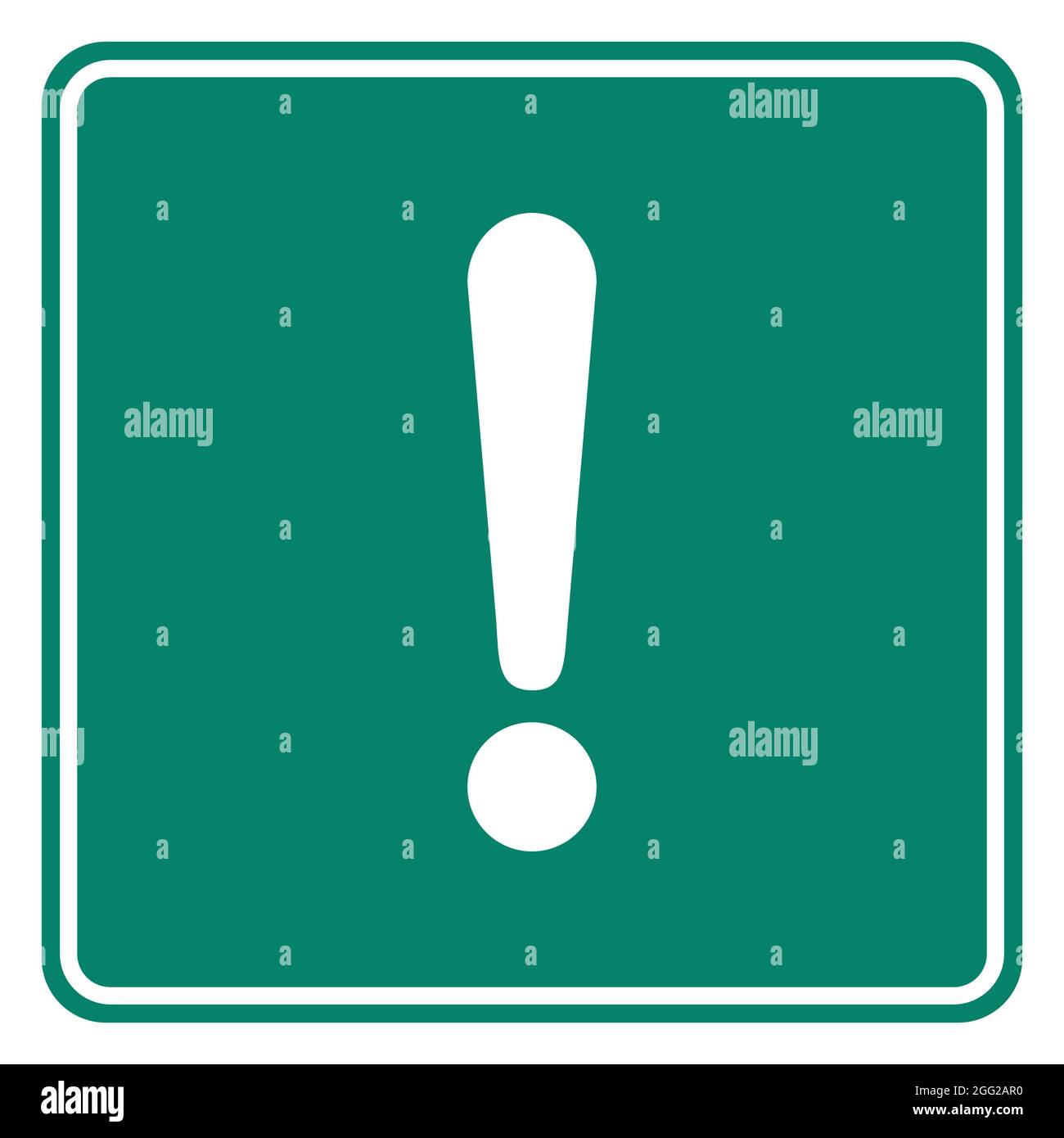 Exclamation mark and road sign Stock Photo - Alamy