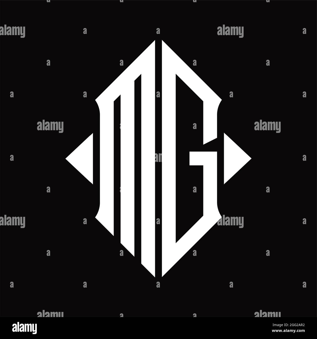 Mg letter design Stock Vector Images - Alamy