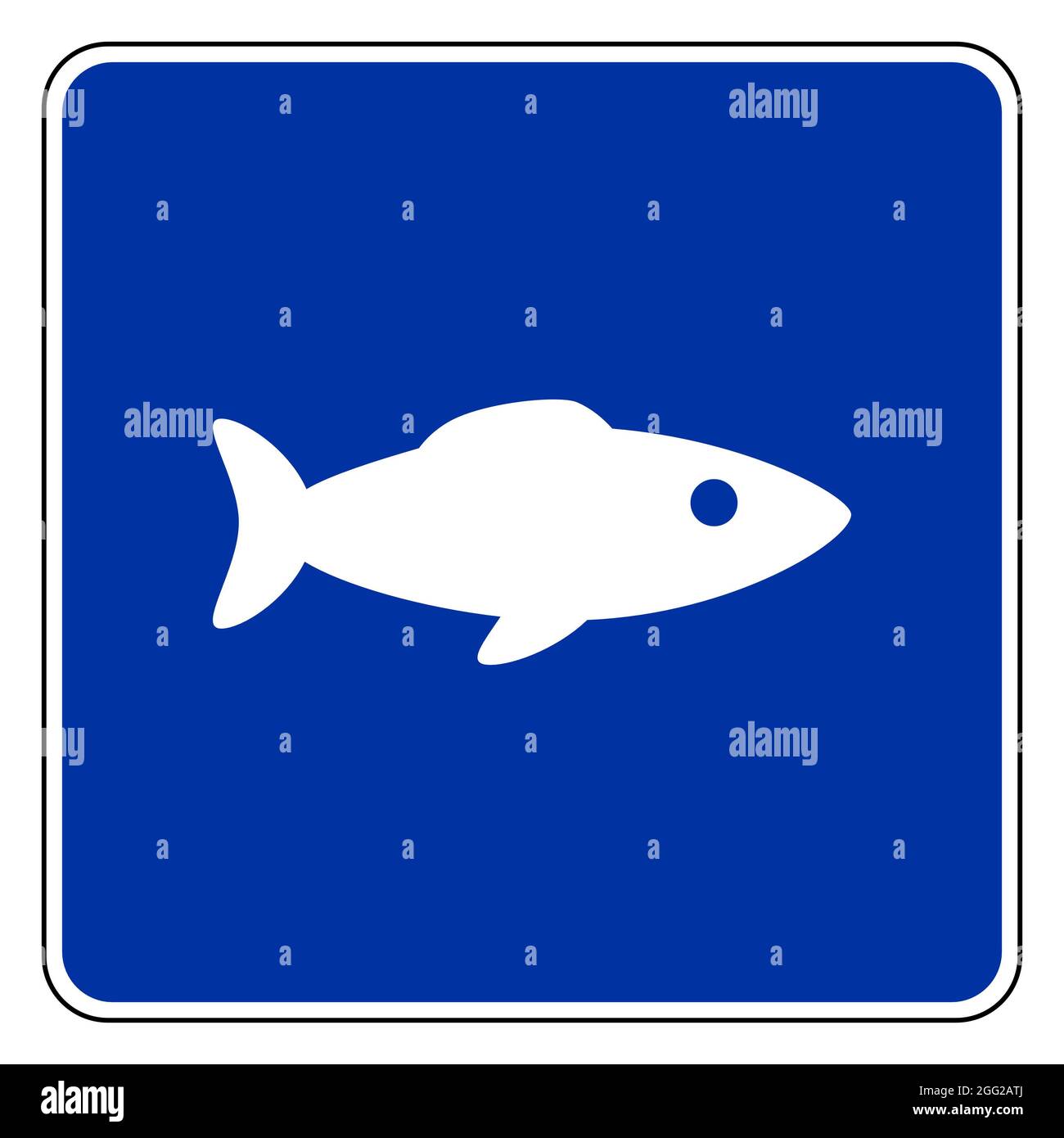 Fish and road sign Stock Photo - Alamy