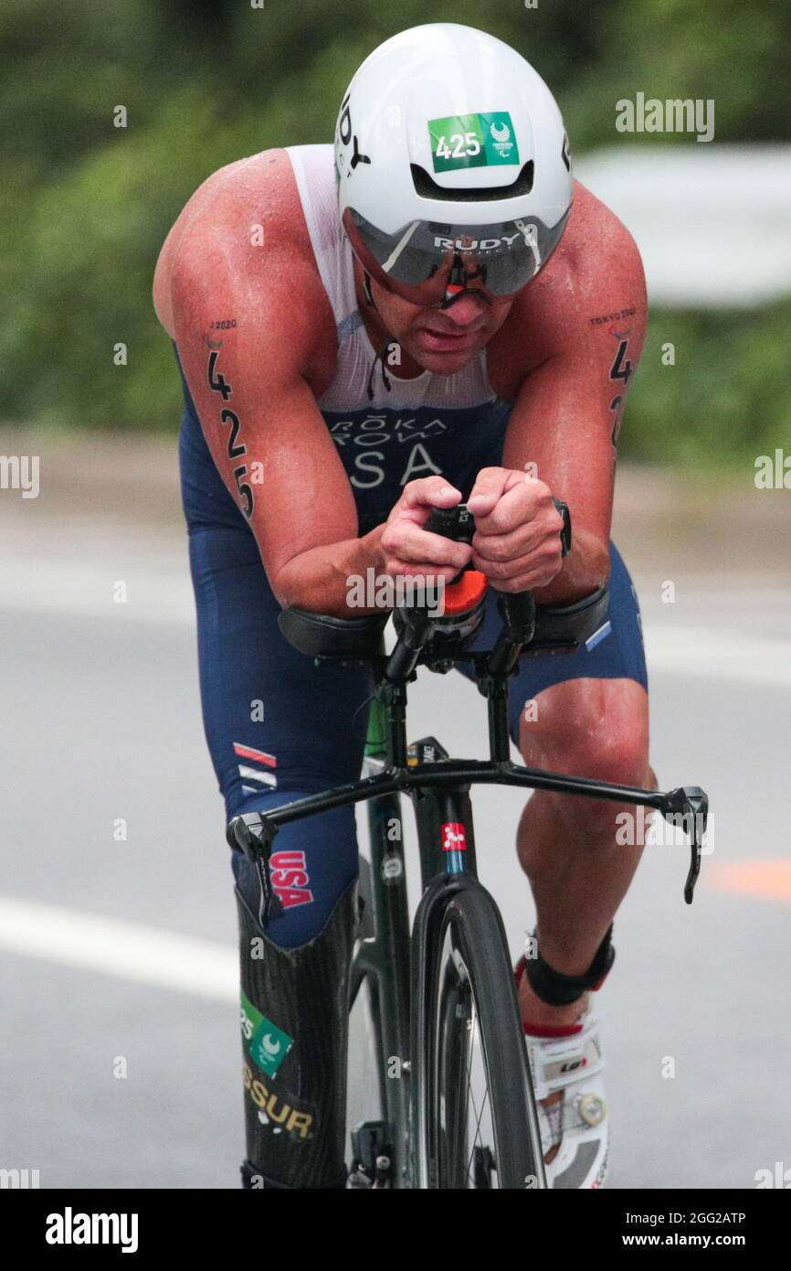Tokyo, Japan. 28th Aug, 2021. Jamie Brown (USA) Triathlon : Men's PTS4 ...